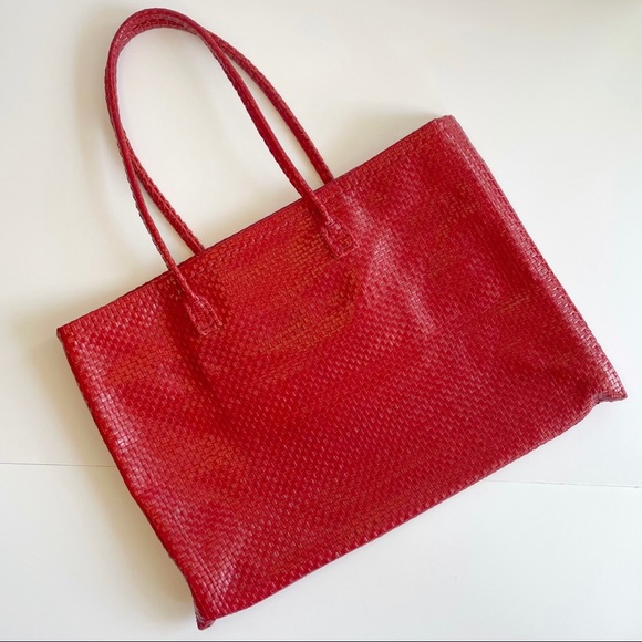 henri bendel | Bags | Henry Cuir Leather Woven Tote | Poshmark